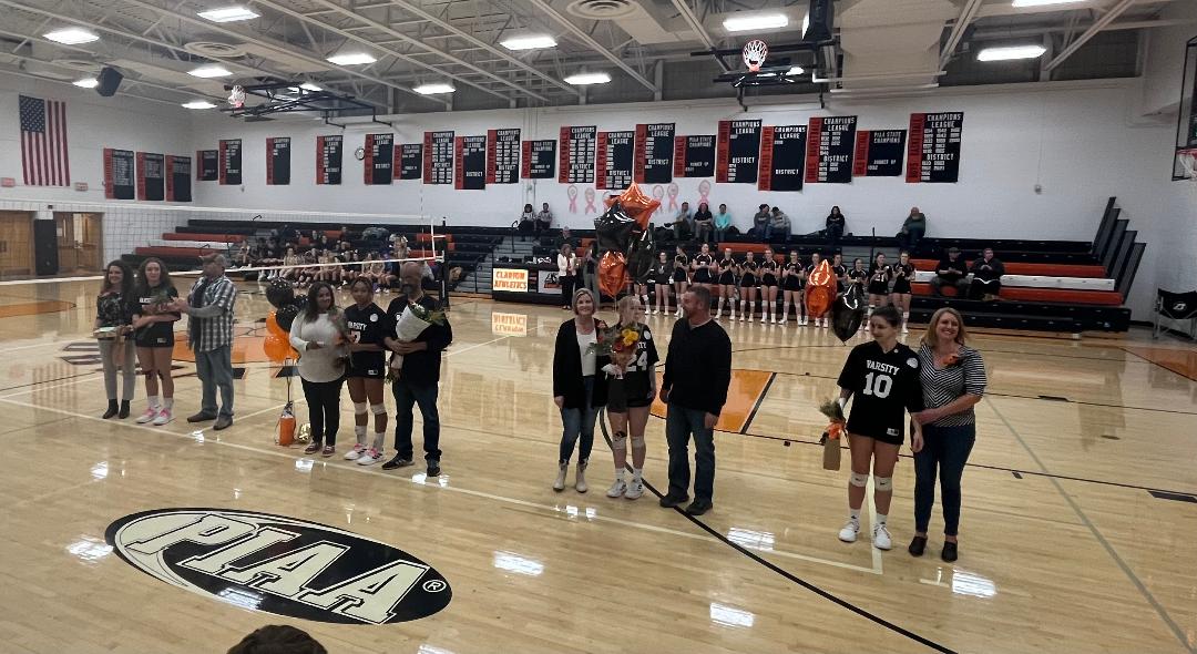 Four Seniors And Their Parents Honored During Clarion Volleyball Senior ...